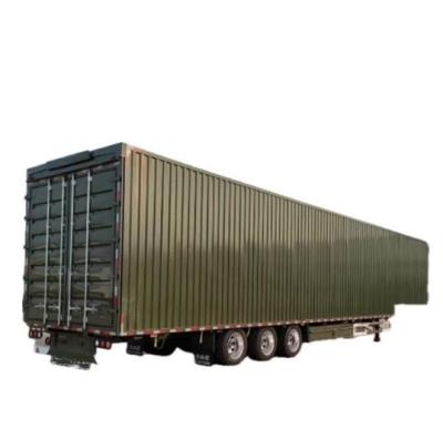 China Wosheng 3 Axle Logistics Wingspan Van Semi Trailer 30-40tons Max Payload Truck Trailer for sale