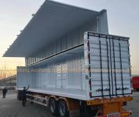 China Semi-Trailer Wosheng 3 Axle 30/40tons Logistics Wingspan Van Open Box Truck Trailers for sale