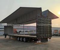 China Wosheng 3 Axle Logistics Wingspan Van Semi Trailer 30-40tons Max Payload Truck Trailer for sale