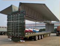 China Wosheng 3 Axle Logistics Wingspan Van Semi Trailer 30-40tons Max Payload Truck Trailer for sale