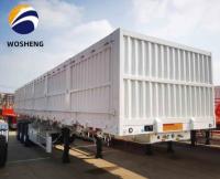 China Qingdao Wosheng 3 Axle Truck Trailer with 50ton Payload and Side Wall Made of Steel for sale
