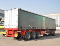 China Wosheng 3 Axles 40FT 45FT PVC Tarpaulin Side Curtain Semi Trailer with Suspension System for sale
