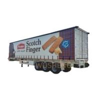 China Wosheng 3 Axles 40/45ft PVC Waterproof Side Curtain Semi Trailer for Sliding Truck for sale