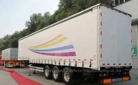 China Wosheng 3 Axles 40/45ft PVC Waterproof Side Curtain Semi Trailer for Sliding Truck for sale