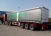 China Wosheng 3 Axles 40ft 45ft PVC Tarpaulin Curtain Sider Semi Trailer with Air Suspension for sale