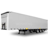 China Truck Trailer Wosheng 3 Axles 40ft 45ft PVC Curtain Side Semi Trailer for Heavy Loads for sale