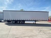China Truck Trailer Wosheng 3 Axles 40ft 45ft PVC Curtain Side Semi Trailer for Heavy Loads for sale