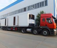 China Customized Color Wosheng 3 Axle 20 40 45 53 Ft Freezer Refrigerator Van Semi Trailer for sale