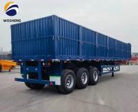 China Fence Type Flatbed Semi Trailer with Drop Side Board Side Wall and Air Bag Suspension for sale