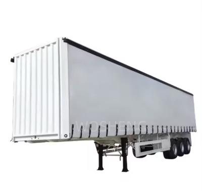 China Top Selling Curtain-Sider Sliding Truck Trailer with Mechanical/Air Suspension Wosheng for sale