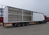 China Top Selling Curtain-Sider Sliding Truck Trailer with Mechanical/Air Suspension Wosheng for sale