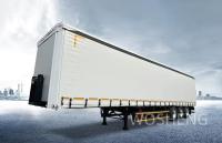 China 3 Axle 40ft 45ft PVC Tarpaulin Curtain Side Semi Trailer with Sliding Truck Design for sale