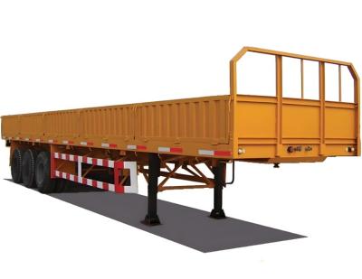 China 3 Axle Q345B Steel Metal Board Fence Semi Trailer Side Wall Semi Trailer from Wosheng for sale