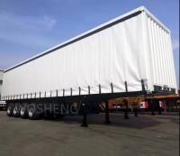 China Wosheng 3 Axles 40ft 45ft Curtain Side Semi Trailer for Versatile and Cargo Transport for sale