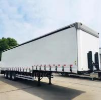 China Wosheng 3 Axles 40ft 45ft Curtain Side Semi Trailer for Versatile and Cargo Transport for sale