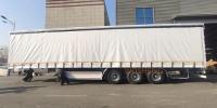 China Wosheng 3 Axles 40ft 45ft Curtain Side Semi Trailer for Versatile and Cargo Transport for sale
