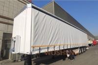 China Wosheng 3 Axles 40ft 45ft Curtain Side Semi Trailer for Versatile and Cargo Transport for sale