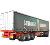 China Sliding Side Curtain 3 Axles PVC Tarpaulin Semi Trailer for Heavy Load Transportation for sale