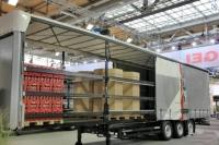 China Wosheng 3 Axles 40ft 45ft PVC Waterproof Curtain Side Semi Trailer for Express and Logistics for sale