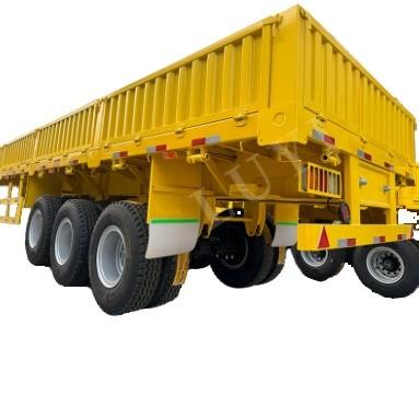 China Truck Trailer with CCC ISO Approved 3 Axles Side Wall Semi Trailer Flat Bed Fence for sale