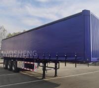 China Customized Wosheng 3 Axles 40ft 45ft Side Curtain Semi Trailer with PVC Waterproof Tarpaulin for sale