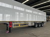 China Q345B / T700 Steel Main Beam 3 Axles Refrigerated Van Semi-Trailer for Transporting Cargo for sale