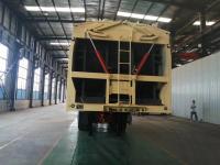 China Steel WOSHENG 3 Axles Automatic Belt Discharge Crawler Dump Semi Truck Trailer for sale
