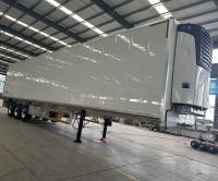China 3 Axles Van Refrigerated Semi-Trailer Steel Box for Cargo Transport Refrigeration for sale