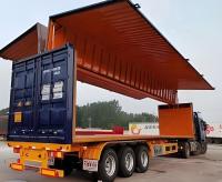 China 60 Tons Capacity 13 Meters Special Design Van Semi Trailer with Q345B T700 Rim 9.0-22.5 for sale