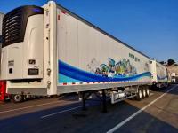 China 3 Axles Van Refrigerated Semi-Trailer Steel Box for Cargo Transport Refrigeration for sale