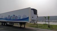 China 3 Axles Van Refrigerated Semi-Trailer Steel Box for Cargo Transport Refrigeration for sale
