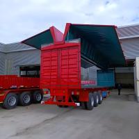 China Customizable Color 40 Tons Wingspan Van Semi Trailer with 12 Wheels and 40 Feet Length for sale