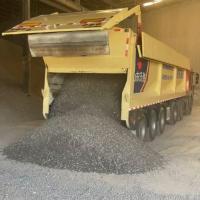China 3 Axle 60tons Crawler Dump Trailer with Mechanical Suspension and Conveyor Belt for sale