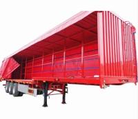 China Tailored Wosheng 3 Axle Side Curtain Semi Trailer with Dual Line WABCO Brake System for sale