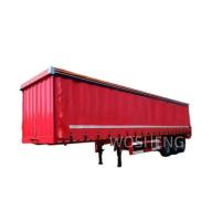 China Tailored Wosheng 3 Axle Side Curtain Semi Trailer with Dual Line WABCO Brake System for sale
