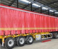 China Tailored Wosheng 3 Axle Side Curtain Semi Trailer with Dual Line WABCO Brake System for sale