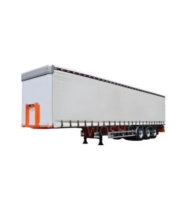 China Customizable 3 Axles 40/45ft PVC Water-Proof White Side Curtain Sliding Semi-Trailer for sale