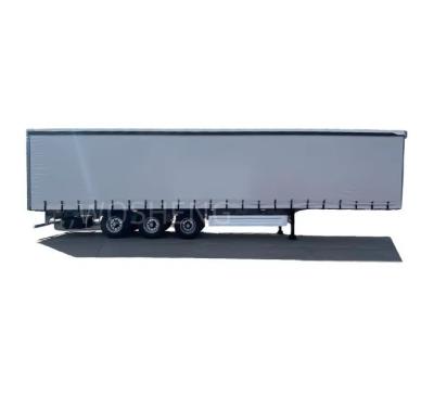 China OTTC 3 Axles 40ft 45ft White Curtain Side Sliding Truck Semi Trailer for Russian Market for sale