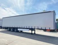 China OTTC 3 Axles 40ft 45ft White Curtain Side Sliding Truck Semi Trailer for Russian Market for sale