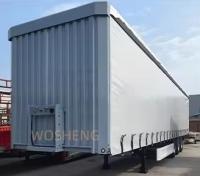 China OTTC 3 Axles 40ft 45ft White Curtain Side Sliding Truck Semi Trailer for Russian Market for sale