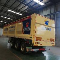 China 60 Tons Dump Semi Trailer Lorry for Cargo Transport Steel Material Crawler Live Floor for sale