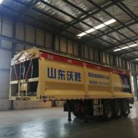 China 60 Tons Dump Semi Trailer Lorry for Cargo Transport Steel Material Crawler Live Floor for sale
