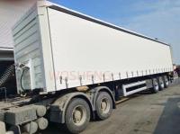 China 40ft 45ft PVC Side Curtain Semi Trailer 3 Axle White Curtain-Sider Sliding Truck Trailers for sale