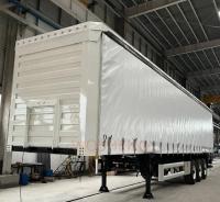 China 40ft 45ft PVC Side Curtain Semi Trailer 3 Axle White Curtain-Sider Sliding Truck Trailers for sale