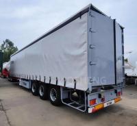 China 40ft 45ft PVC Side Curtain Semi Trailer 3 Axle White Curtain-Sider Sliding Truck Trailers for sale
