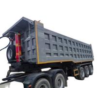 China Customizable 3 Axles Hydraulic Rear Dump Semi Trailer for Sand Stone Grain Transporting for sale