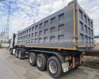 China Customizable 3 Axles Hydraulic Rear Dump Semi Trailer for Sand Stone Grain Transporting for sale