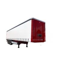 China Semi-Trailer Wosheng 2024 3 Axle Express and Logistics Curtain Side Semi Trailer Truck for sale