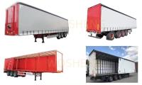 China Semi-Trailer Wosheng 2024 3 Axle Express and Logistics Curtain Side Semi Trailer Truck for sale