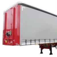 China Semi-Trailer Wosheng 2024 3 Axle Express and Logistics Curtain Side Semi Trailer Truck for sale